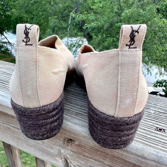 Yves Saint Laurent | Shoes | Yves St Laurent Espadrille Wedges Size 388 ...